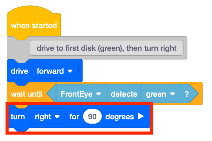 Vex Cs Unit 7 Decisions With Colors Lesson 2 Using The Front Eye Sensor With Wait Until
